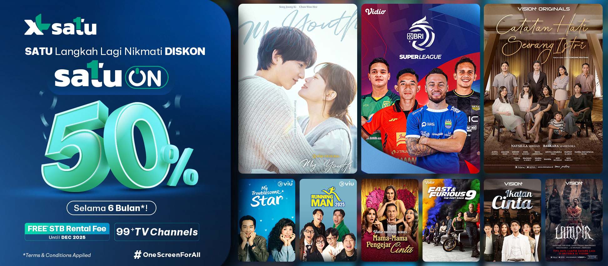 Lebih Hemat dan Seru! Dapatkan Diskon 50% SATU ON EDGE & SATU ON CORE | XL SATU