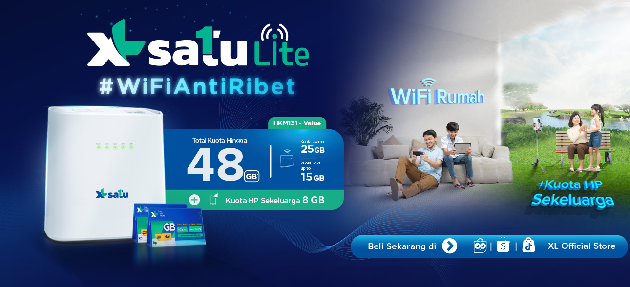 XL SATU Lite: Internet Rumah Nirkabel dan Kuota HP Sekeluarga | XL SATU
